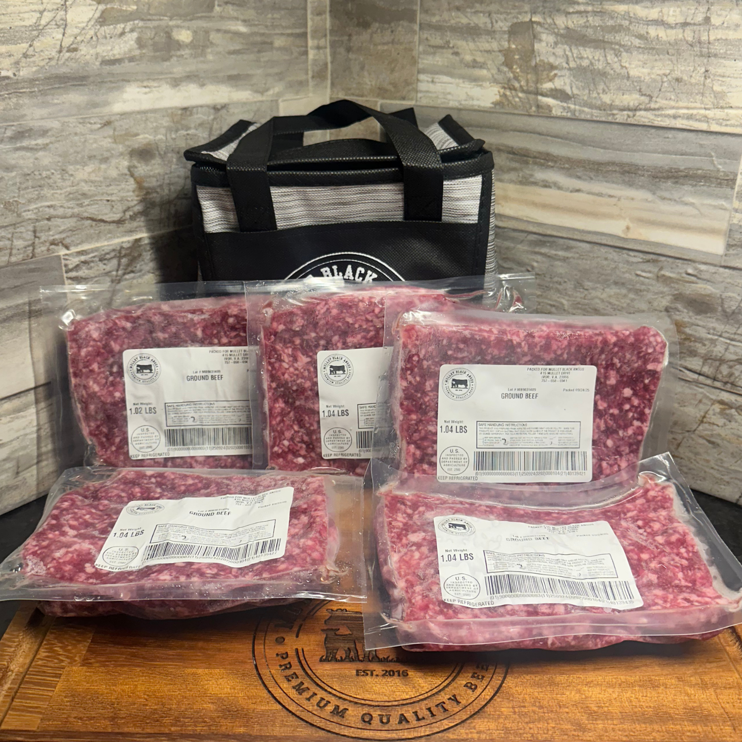 5 lb. Ground Beef Bundle – Mullet Black Angus